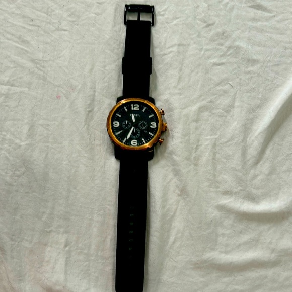 Fossil | Accessories | Fossil Dive Watch Chronograph In Black And Brass ...